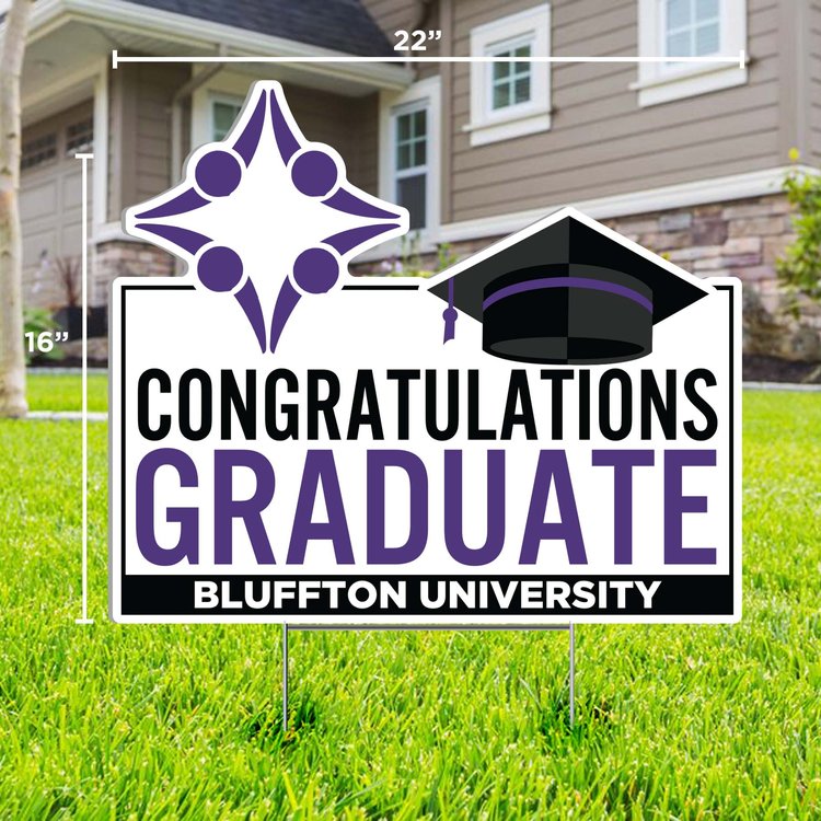 Custom Graduation Yard Sign | Congratulations Name – Bluffton Campus Store